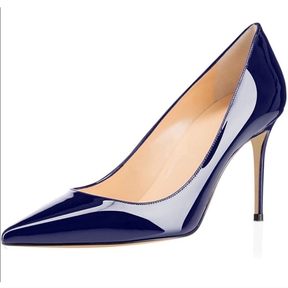 Eldof | Shoes | Nwt Eldof Pointed Toe Stiletto Pump In Navy | Poshmark